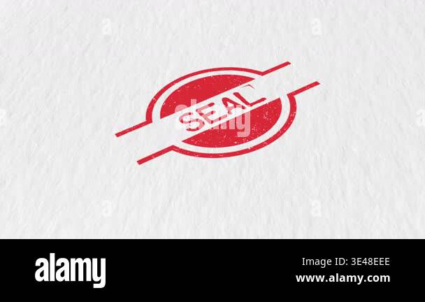 SEAL Red Color Stamp Animation Stock Video Footage - Alamy