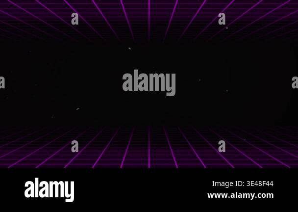 Purple Color Retro Grid Loop Background Stock Video Footage - Alamy