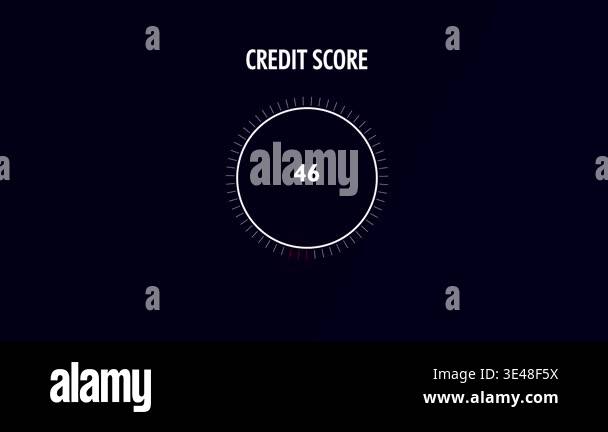 Good Credit Score Digital Motion Background Circle HUD Stock Video ...