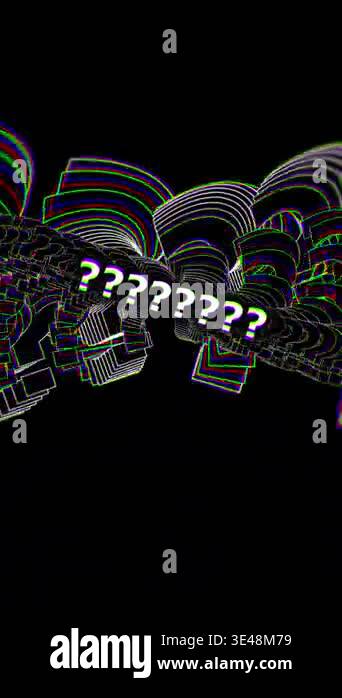Question Mark Trippy Effect Motion Graphic Stock Video Footage - Alamy