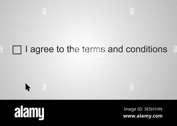Tick mark to terms and conditions. Agreeing terms and conditions. 4K ...