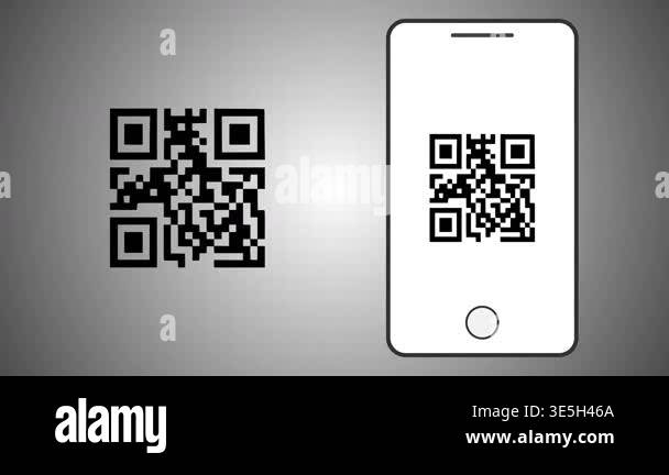 Scanning QR Code on Mobile Phone. QR Code Scanner. 4K Stock Video ...