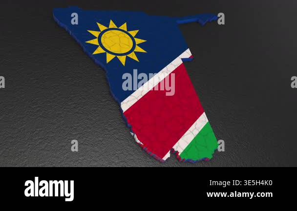 Namibia map 3d. 3d map of Namibia Stock Video Footage - Alamy