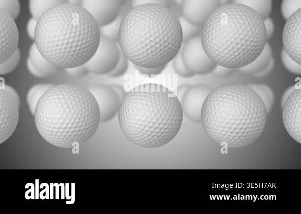 3D Golf Balls Falling Animation. Golf Balls Rain. 4K Stock Video ...