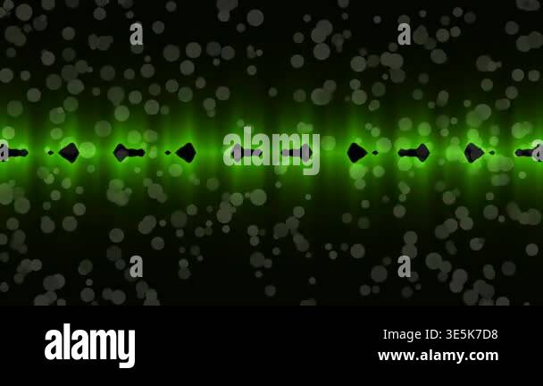 Dynamic abstract visualization of a glowing yellow energy wave ...