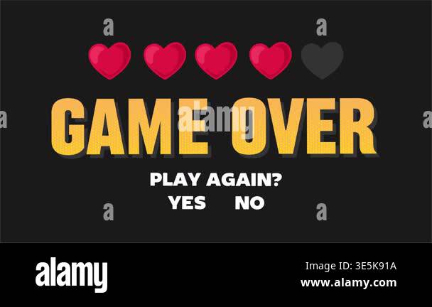 game over for video game fans Stock Video Footage - Alamy