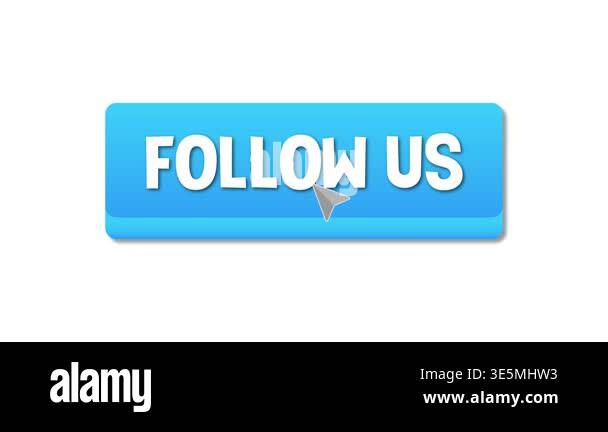A simple and modern blue Follow Us button icon, perfect for websites ...