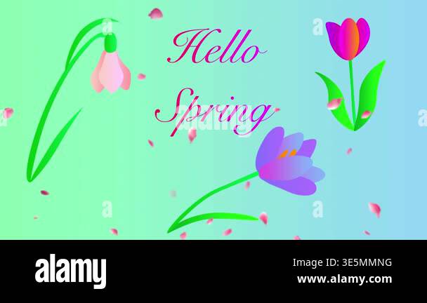 Spring greeting card. Animation Stock Video Footage - Alamy
