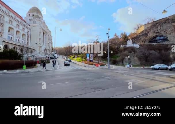 Enjoy the tram ride along the St Gellert Square with a view on Gellert ...