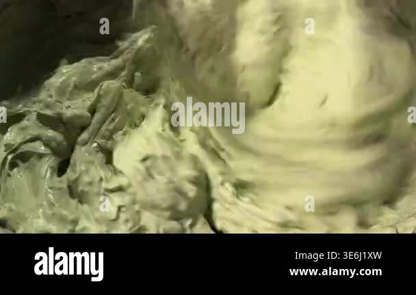 Close-up of kitchen stand mixer mixing cream for cake Stock Video ...