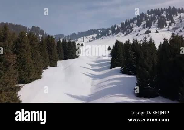Almaty, Kazakhstan - March 28, 2026: Scenic view of a snow-covered ...