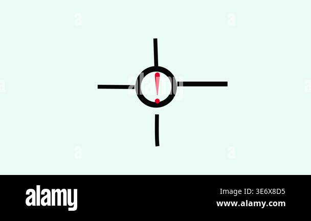 Exclamation mark animation. Smooth motion graphic with bold effects for ...