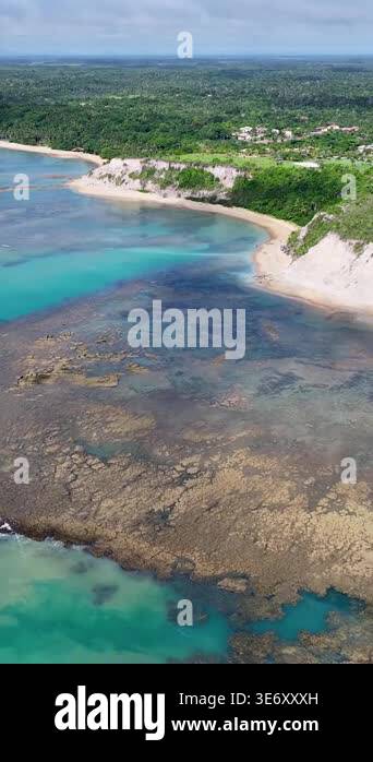 Mirror Beach In Trancoso Bahia Brazil. Beach Landscape. Brazilian ...