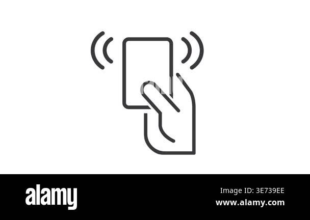 Smart key card contact less pay pass or payWave tap and hand icon for ...