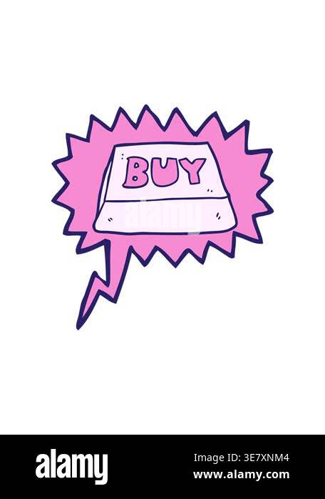 jiggle and pause animation of freehand drawn speech bubble cartoon ...