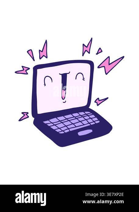 shine light effect animation of illustration of a laptop computer Stock ...