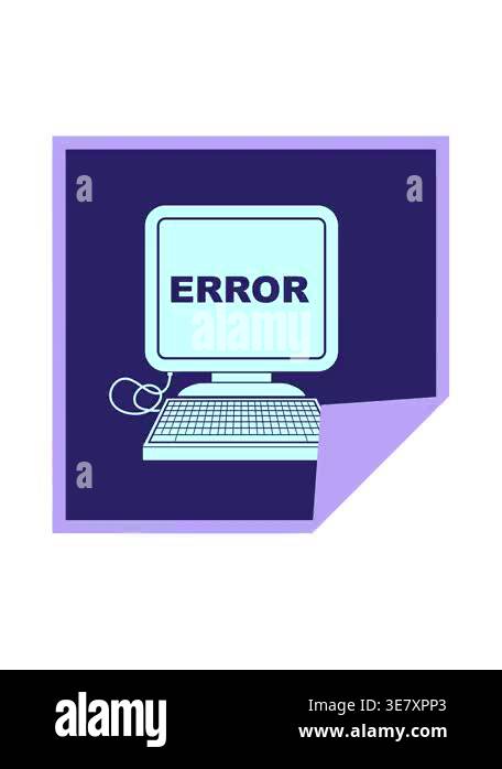 pixelize effect animation of computer error vector illustration square ...