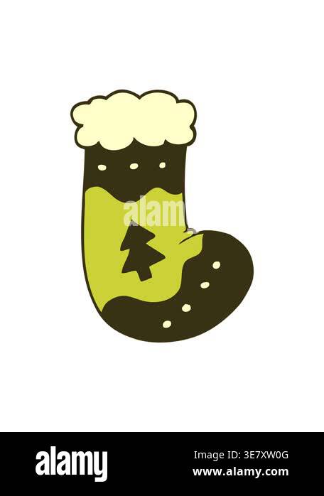 changing color animation of doodle christmas stockings Stock Video ...