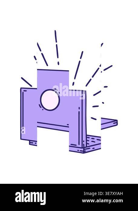 splitting motion animation of traditional tattoo style laptop computer ...