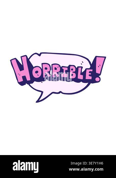 shaking motion animation of freehand drawn speech bubble cartoon word ...