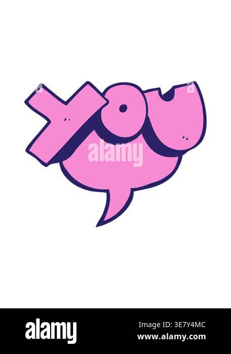 pixelize effect animation of freehand drawn speech bubble cartoon you ...