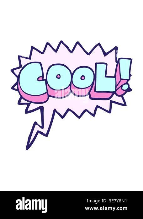 bobbing motion animation of cool freehand drawn speech bubble cartoon ...