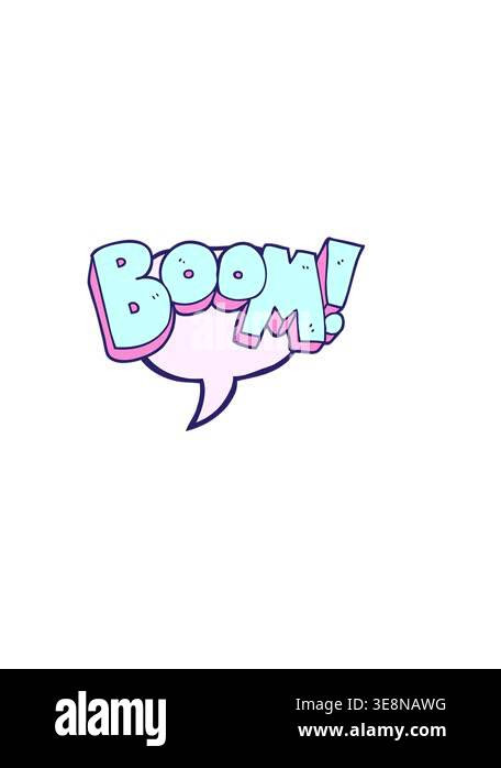 horizontally vibrating animation of freehand drawn speech bubble ...