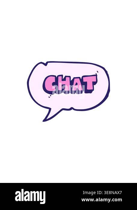 attention grabbing animation of freehand drawn speech bubble cartoon ...