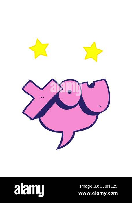 spinning stars animation of freehand drawn speech bubble cartoon you ...
