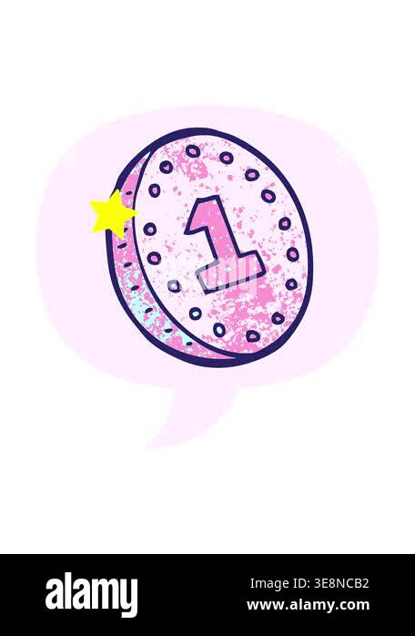 twinkling stars effect animation of cartoon coin with speech bubble in ...