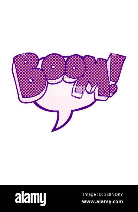 bobbing motion animation of freehand drawn comic book speech bubble ...