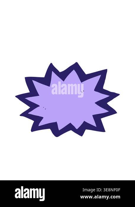 bobbing motion animation of cartoon drawing of an explosion Stock Video ...