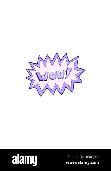 sales flash animation of cartoon wow explosion Stock Video Footage - Alamy