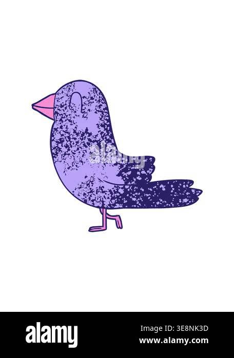 spinning motion animation of Cartoon of cute bright Bird Stock Video ...