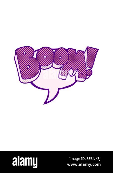 spinning motion animation of freehand drawn comic book speech bubble ...