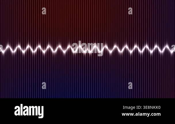 Dynamic abstract visualization of a sound wave, featuring a bright neon ...