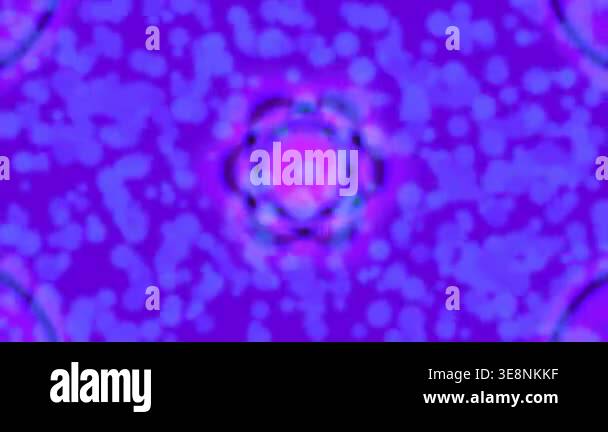 Abstract background with glowing blue bokeh lights and intricate purple ...