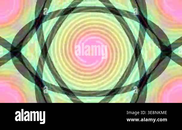 Mesmerizing abstract background with a hypnotic pink and yellow ...