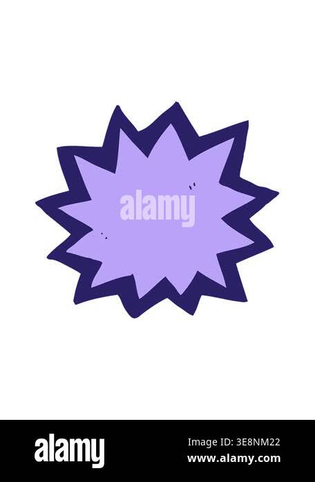 jiggle motion animation of cartoon drawing of an explosion Stock Video ...