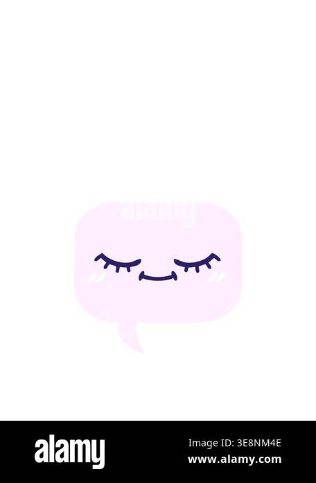 jumping motion animation of flat color retro cartoon of a speech bubble ...