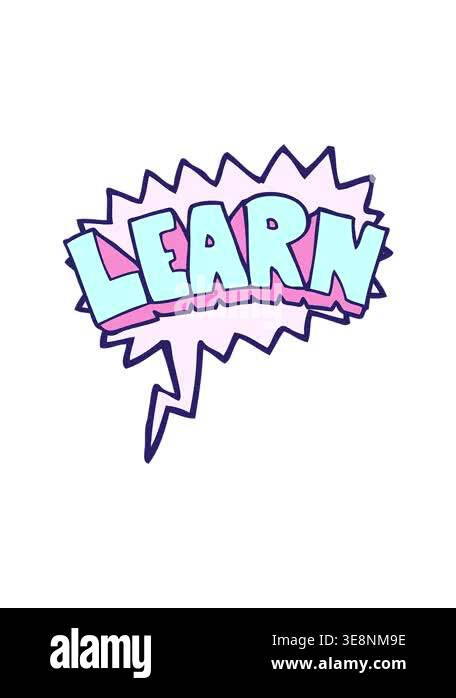 attention grabbing animation of freehand drawn speech bubble cartoon ...