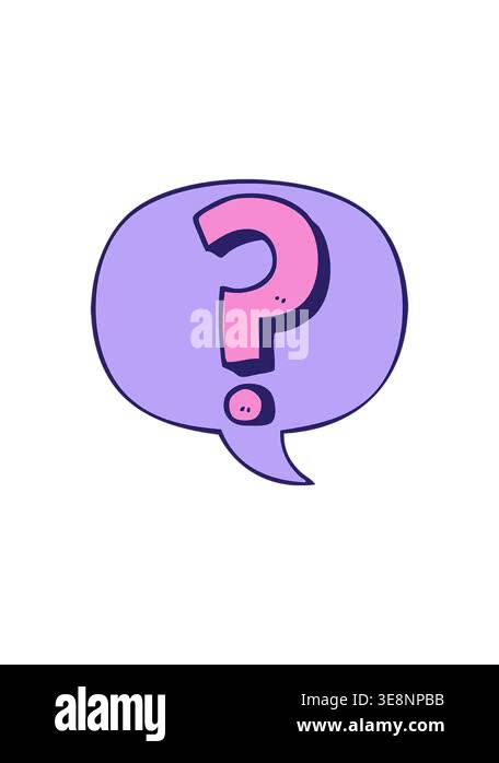 radioactive glowing animation of question mark with speech bubble Stock ...