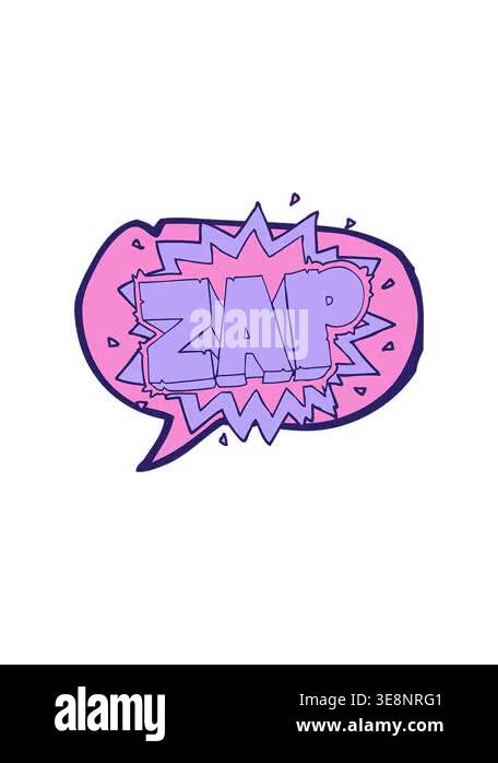 attention grabbing animation of happy freehand speech bubble cartoon ...