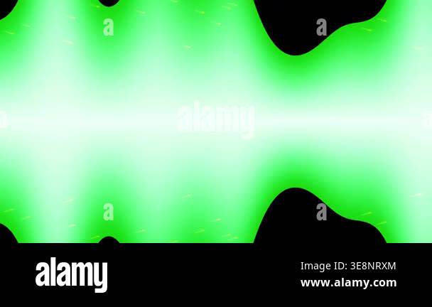 Abstract glowing neon green wave pattern with a dark background ...