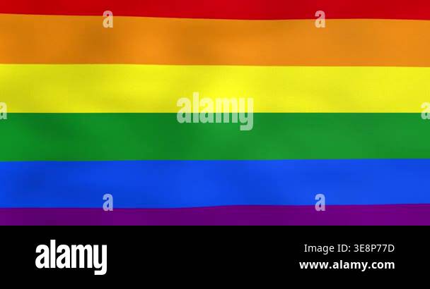 LGBT Pride Flag Waving in a Seamless Loop | 4K Animation Stock Video ...