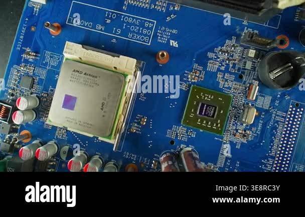 AMD CPU processor with Nvidia graphics processing unit on motherboard ...