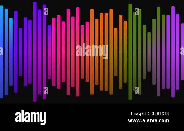 Colorful Audio Spectrum Visualizer Animation Stock Video Footage - Alamy