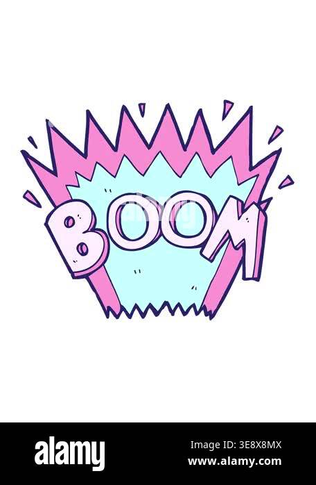 jiggle motion animation of cartoon comic book explosion Stock Video ...