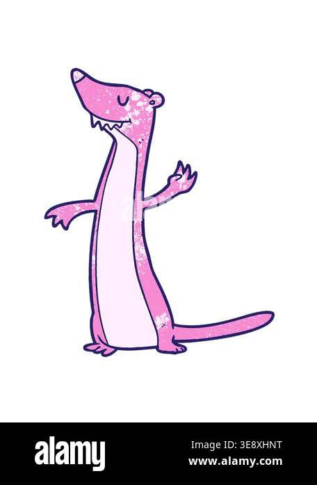 jiggle motion animation of cartoon of weasel Stock Video Footage - Alamy