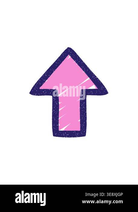 power up animation of Pointing Arrow Chalk cartoon Stock Video Footage ...